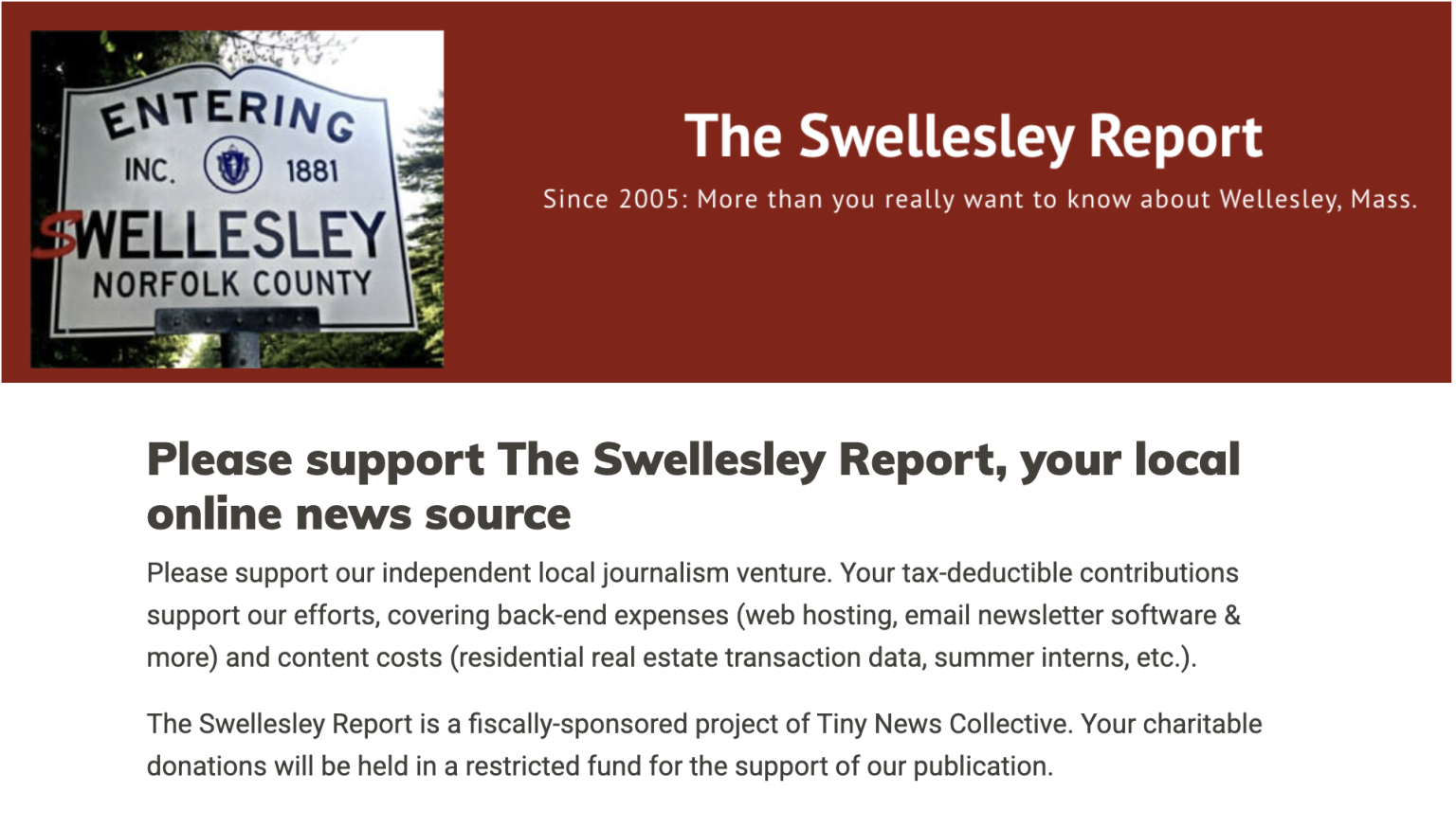 New: Support The Swellesley Report through tax-deductible donations - The Swellesley Report